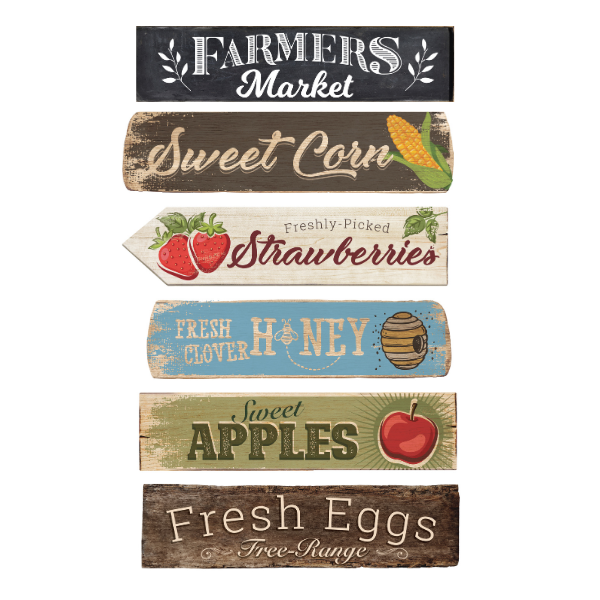 MARKET SIGNS - White Cloud Decor Transfers