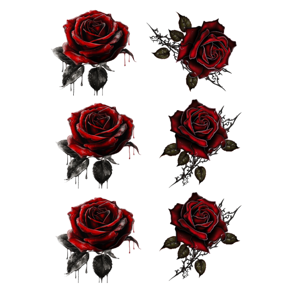 ROMANTIC RED ROSES - White Cloud Decor Transfers