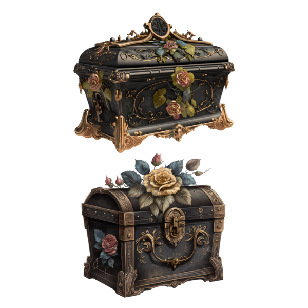ROMANTIC GOTHIC CHESTS - White Cloud Decor Transfers