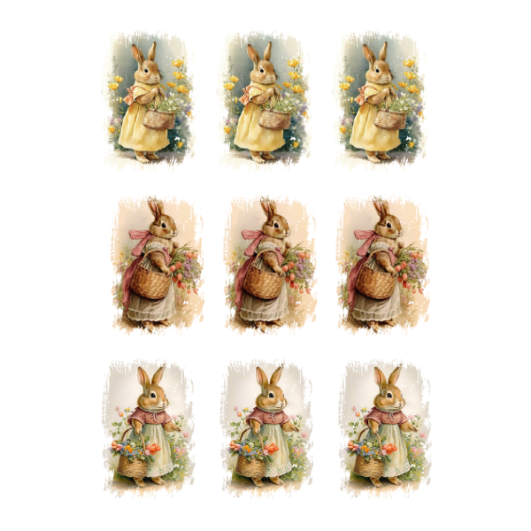 EASTER SET 3 - White Cloud Decor Transfers