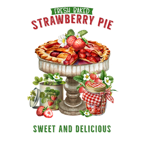STRAWBERRY PIE - White Cloud Decor Transfers
