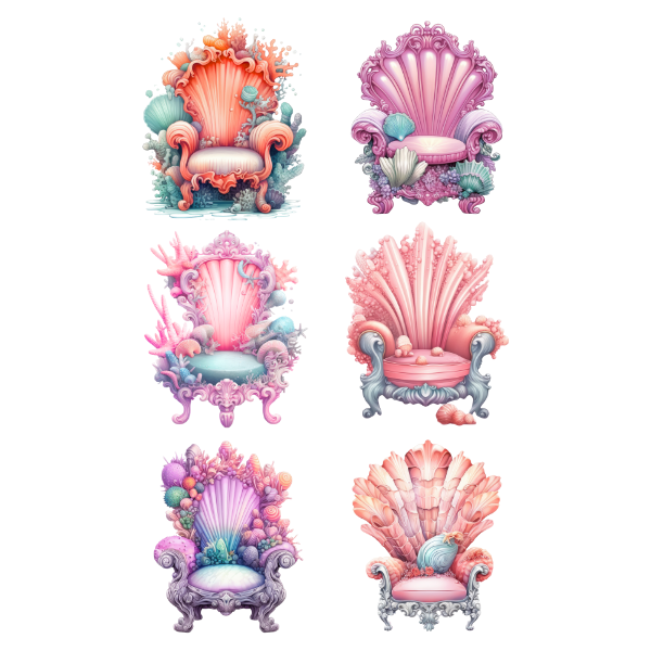 MERMAID CHAIRS - White Cloud Decor Transfers